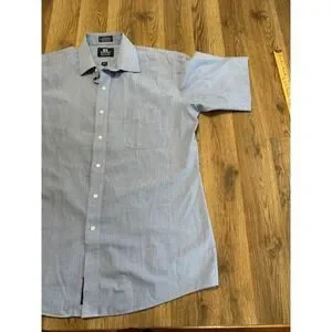 Stafford | Shirts | Stafford Button Up Shirt Mens 65 Blue Mens Wrinkle ...